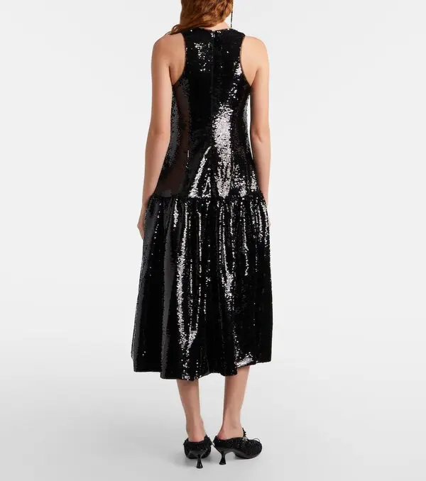 Simone Rocha Sequined Cocktail Dress - Black