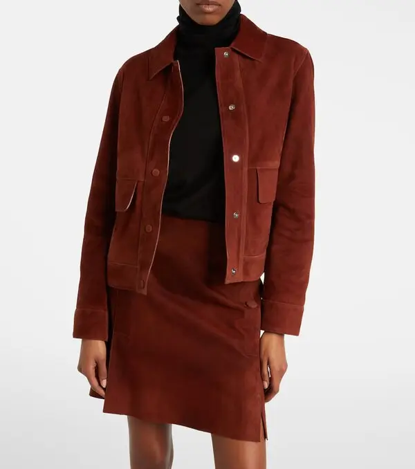 YVES SALOMON Suede Leather Jacket