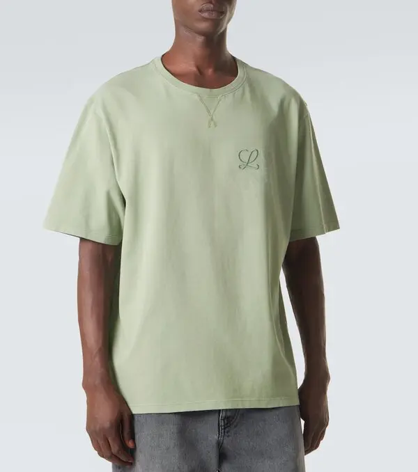 Loewe Anagram Cotton Jersey T-shirt - Green