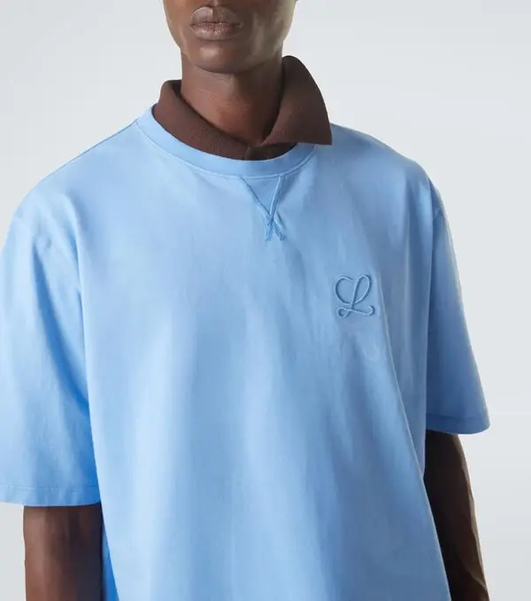 Loewe Anagram Cotton Jersey T-shirt - Blue