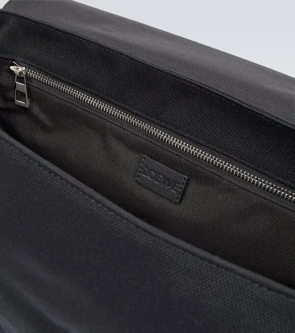 Loewe Medium Canvas And Suede Messenger Bag