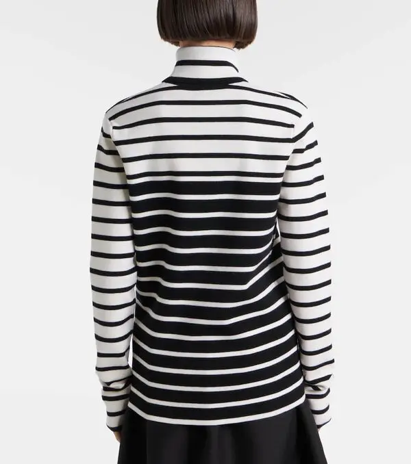 TOTEME Striped Wool-blend Turtleneck Sweater