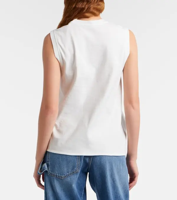 JW Anderson Cotton Jersey Tank Top - White
