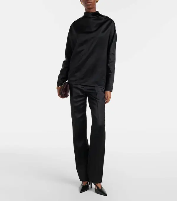 TOTEME Draped Satin Blouse