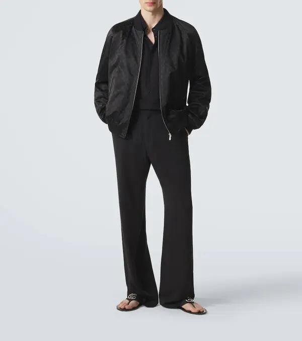 Gucci Gg Cotton-blend Satin Jacket