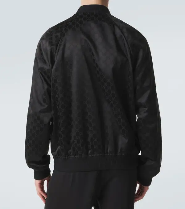 Gucci Gg Cotton-blend Satin Jacket