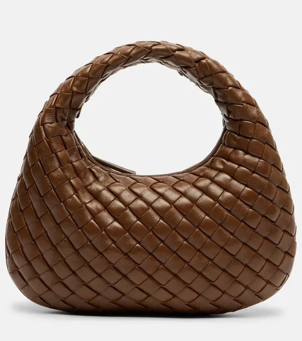 Bottega Veneta Baby Veneta Leather Top-handle Bag - Brown