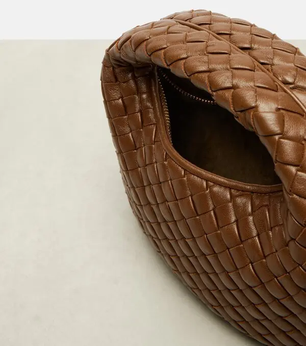Bottega Veneta Baby Veneta Leather Top-handle Bag - Brown