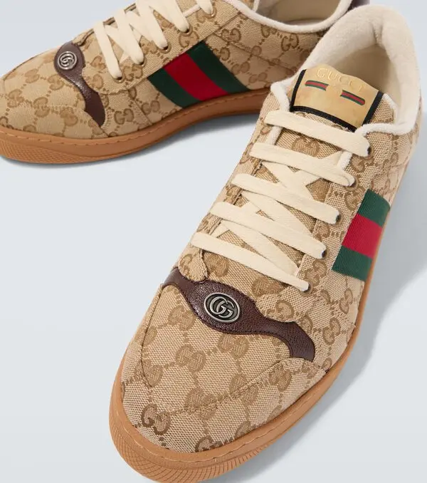 Gucci Screener Gg Canvas Sneakers - Brown