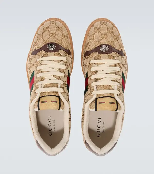 Gucci Screener Gg Canvas Sneakers - Brown