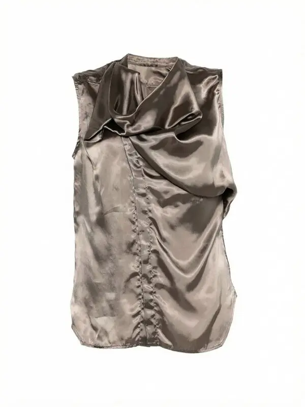 Rick Owens Island Sleeveless Shirt - Gray