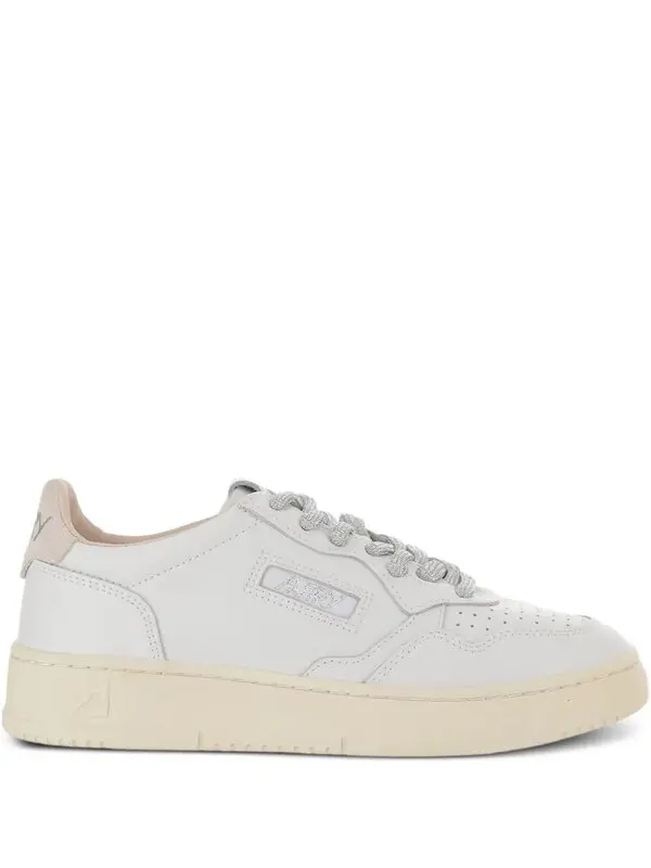 AUTRY Medalist Low Wo' Leather Swoll Sneakers - White
