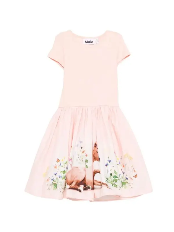 MOLO Cissa Short Sleeves Dress - Brown