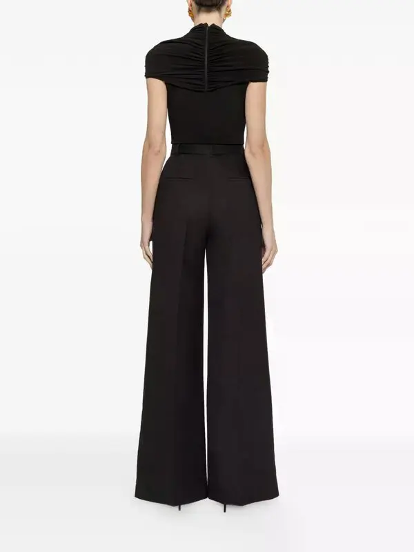 NISSA Ruched Bodysuit - Black
