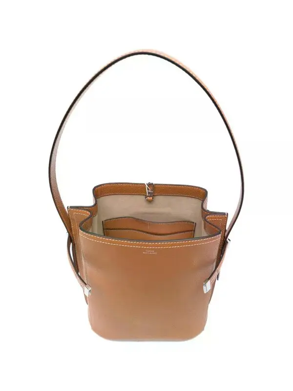 TOTEME Belted Grained-leather Bucket Bag