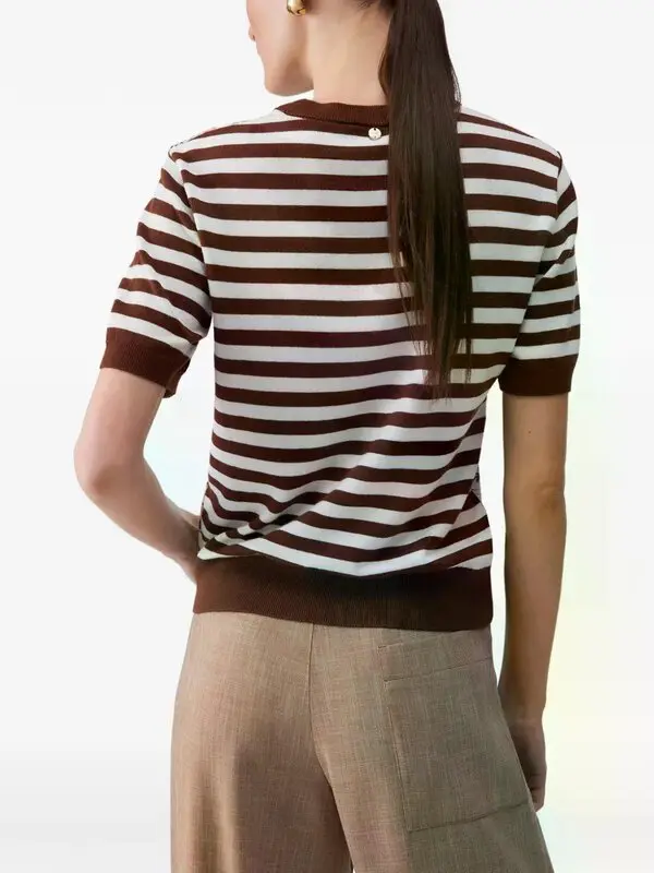 Liu Jo Striped And Floral Print Top