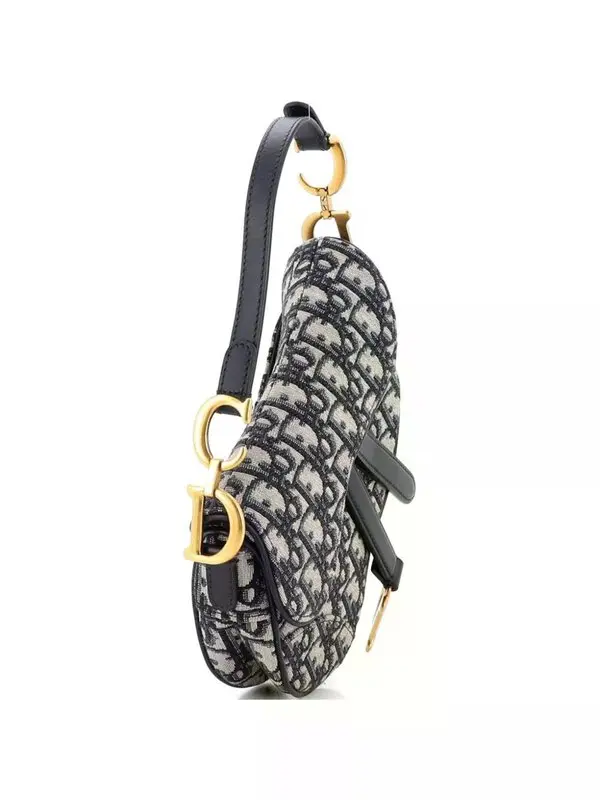 Dior Saddle Handbag Oblique Canvas Mini Shoulder Bag - Blue