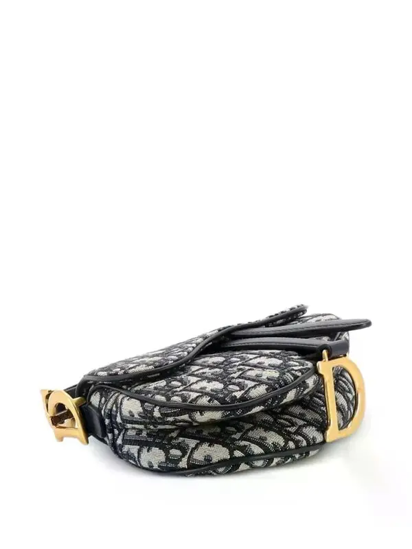 Dior Saddle Handbag Oblique Canvas Mini Shoulder Bag - Blue