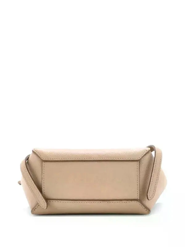 Celine Belt Bag Textured Leather Pico Shoulder Bag - Neutrals