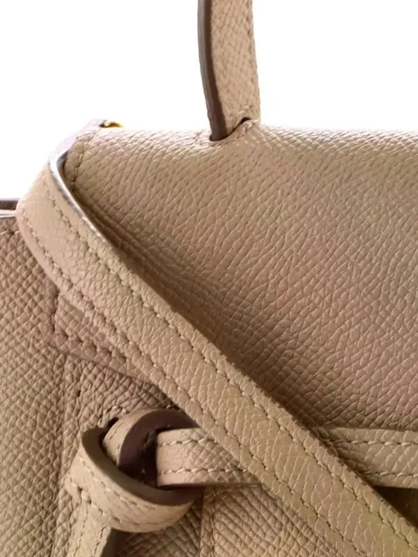 Celine Belt Bag Textured Leather Pico Shoulder Bag - Neutrals