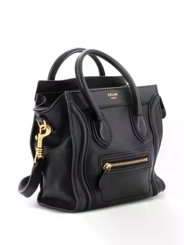 Celine Luggage Nano Crossbody Bag Smooth Leather - Black
