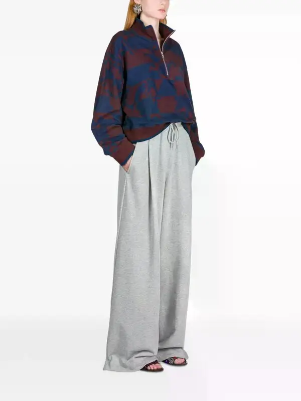 Dries Van Noten Printed Zipped Sweatshirt