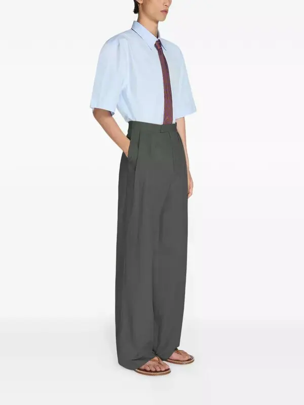Dries Van Noten Pleated Cotton Trousers