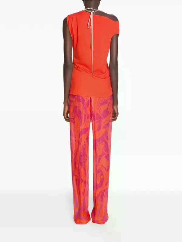 Dries Van Noten Off-shoulder Jersey Top - Orange