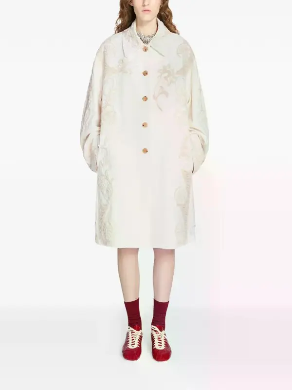 Dries Van Noten Floral Embroidered Coat