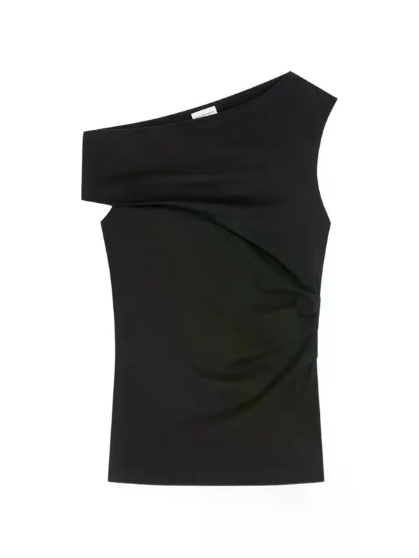 Dries Van Noten Off-shoulder Jersey Top - Black