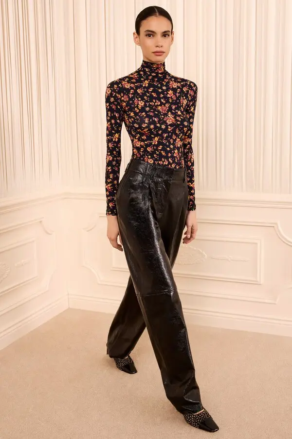 Ulla Johnson Keiran Lambskin Leather Pants - Noir