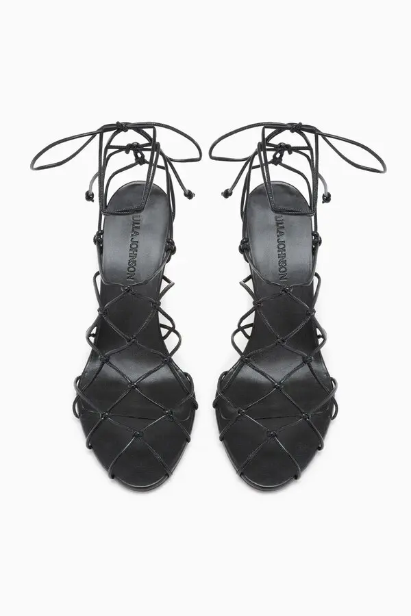 Ulla Johnson Colette Caged Ankle-tie Pumps - Noir