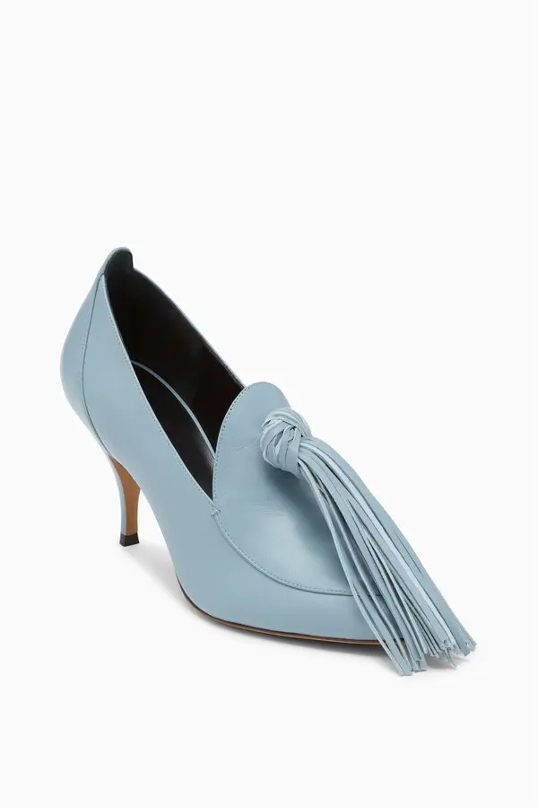 Ulla Johnson Leather Tassel Pumps - Arctic