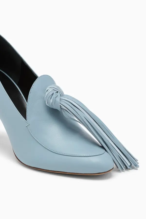 Ulla Johnson Leather Tassel Pumps - Arctic