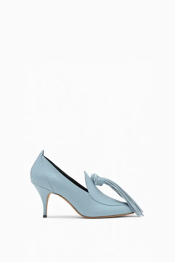 Ulla Johnson Leather Tassel Pumps - Arctic