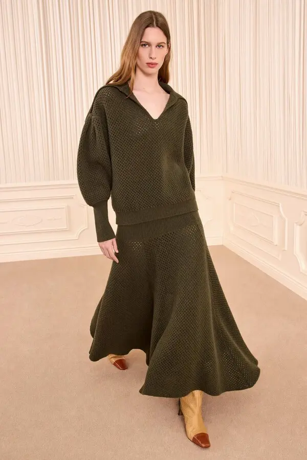 Ulla Johnson Lila Wool Knit Pullover - Militaire