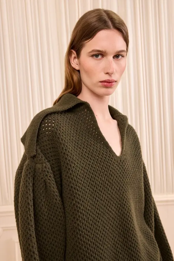Ulla Johnson Lila Wool Knit Pullover - Militaire