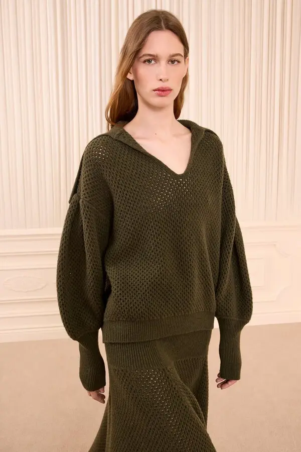 Ulla Johnson Lila Wool Knit Pullover - Militaire