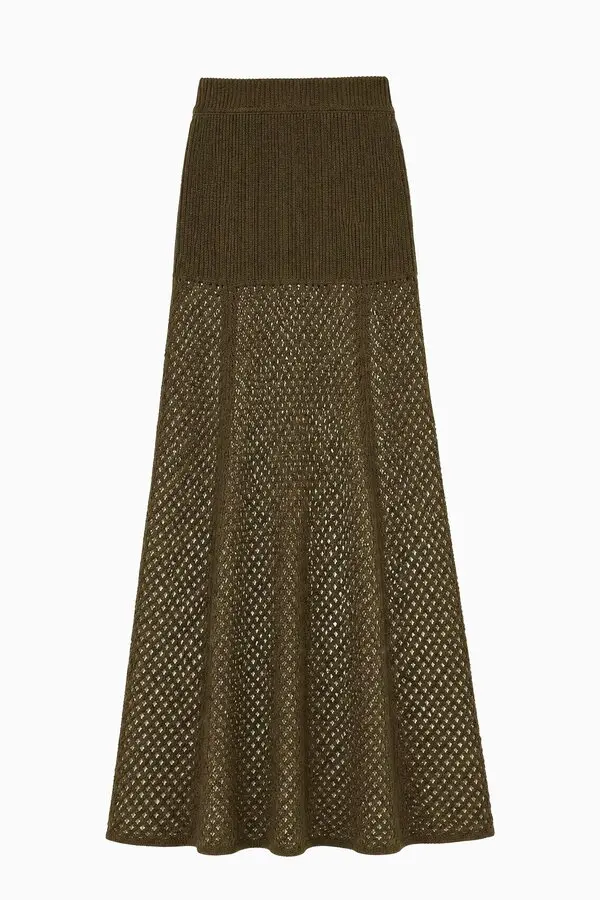 Ulla Johnson Lucia Wool Knit Maxi Skirt