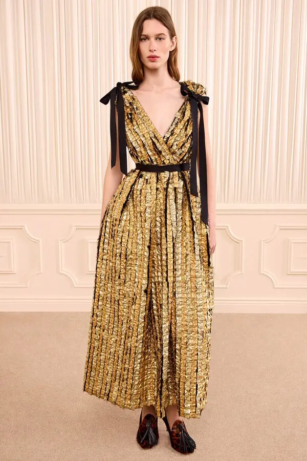 Ulla Johnson Karina Lurex Bow Dress