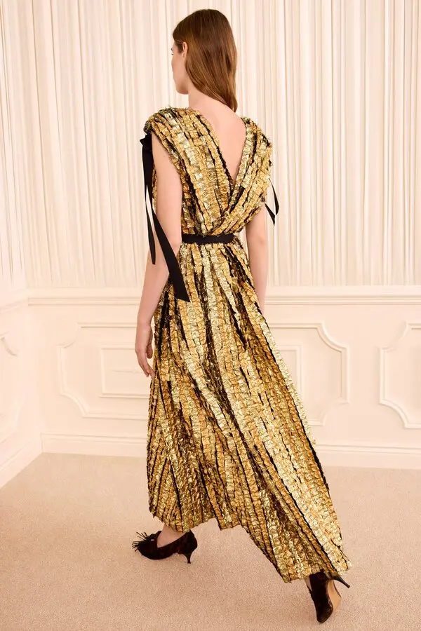 Ulla Johnson Karina Lurex Bow Dress