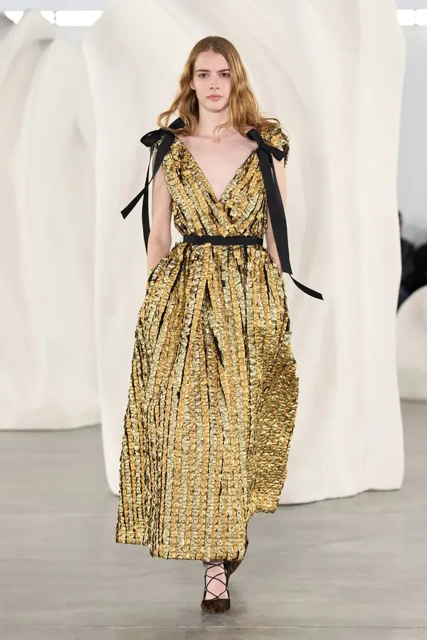 Ulla Johnson Karina Lurex Bow Dress