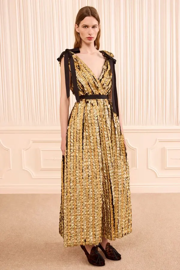 Ulla Johnson Karina Lurex Bow Dress