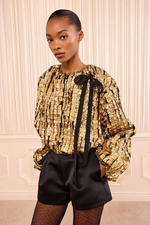 Ulla Johnson Eden Lurex Jacket - Gold