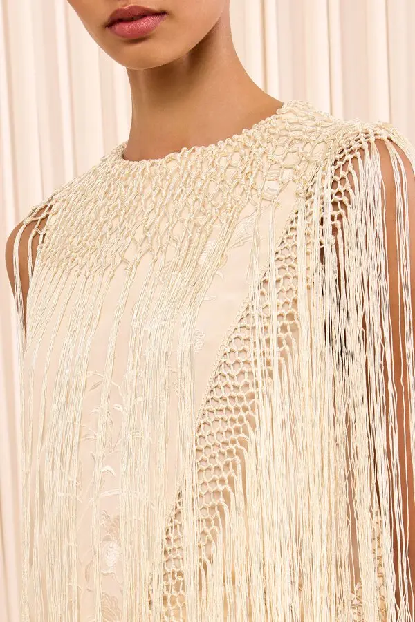 Ulla Johnson Willa Silk Fringe Top