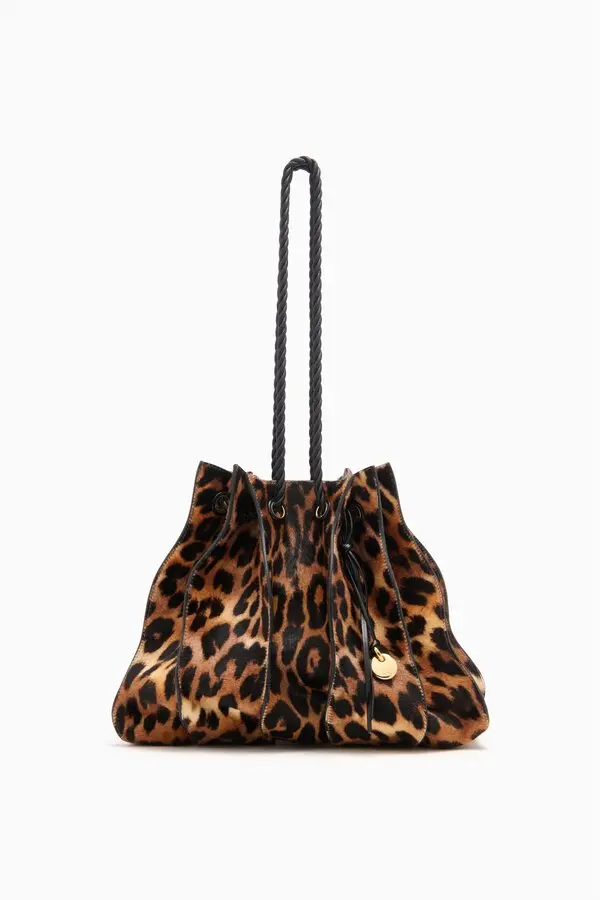 Ulla Johnson Adria Large Drawstring Tote - Leopard