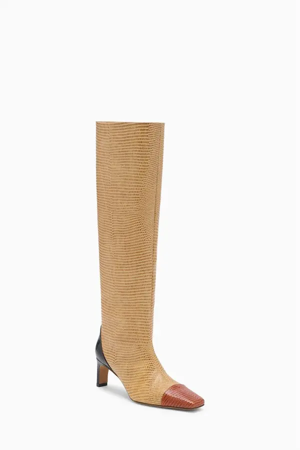 Ulla Johnson Mix Media Mid Heel Boot