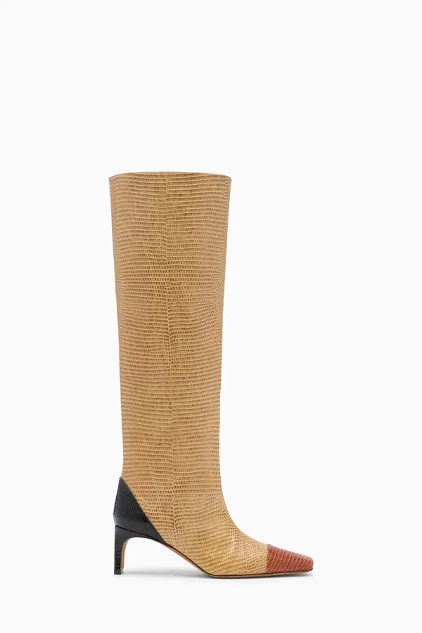 Ulla Johnson Mix Media Mid Heel Boot