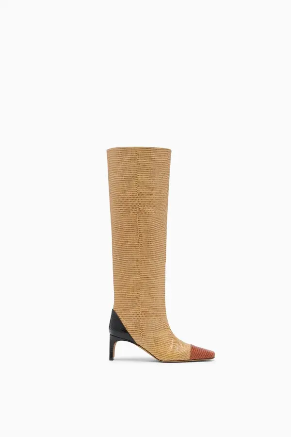 Ulla Johnson Mix Media Mid Heel Boot