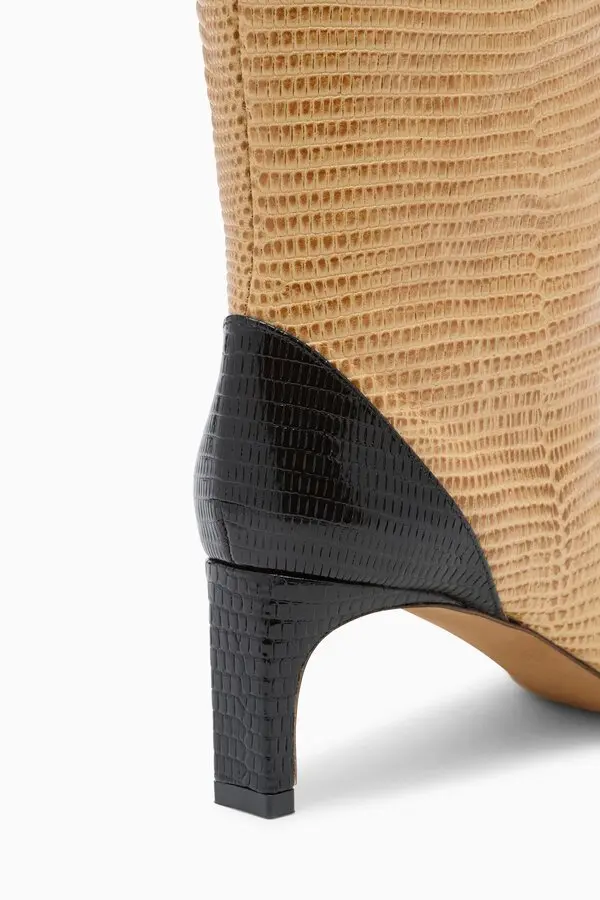 Ulla Johnson Mix Media Mid Heel Boot